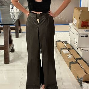 Cache | Pants & Jumpsuits | Dark Brown Leather Pants | Poshmark